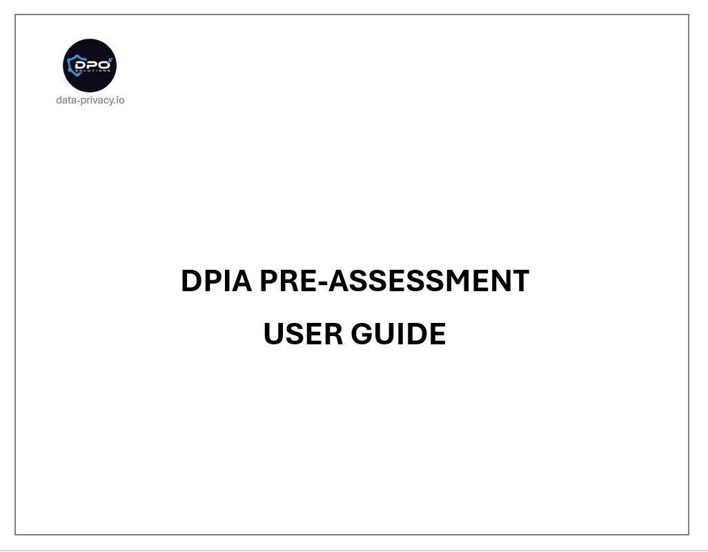 Data Privacy Automated DPIA Pre-Assessment Tool - DPO Solutions - Palo Alto