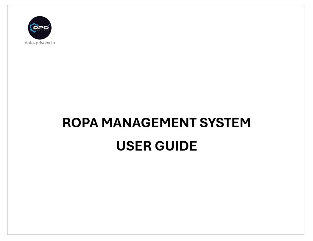 ROPA / PII Personal Data Records - Controller Template